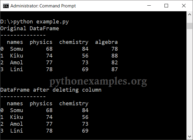 How To Delete Column s Of Pandas DataFrame Python Examples