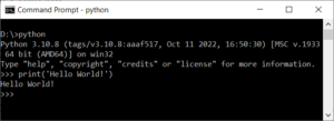 Python – Hello World