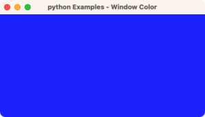 Tkinter Window Background Color - Python Examples